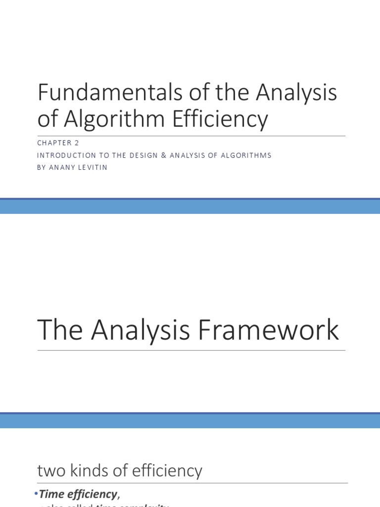 02 Fundamentals of The Analysis of Algorithm Efficiency | PDF | Time Complexity | Theory Of ...