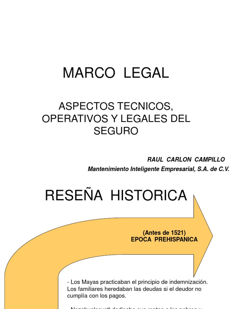 Marco legal y aspectos técnicos y operativos del seguro en México | PDF | Póliza de seguros ...