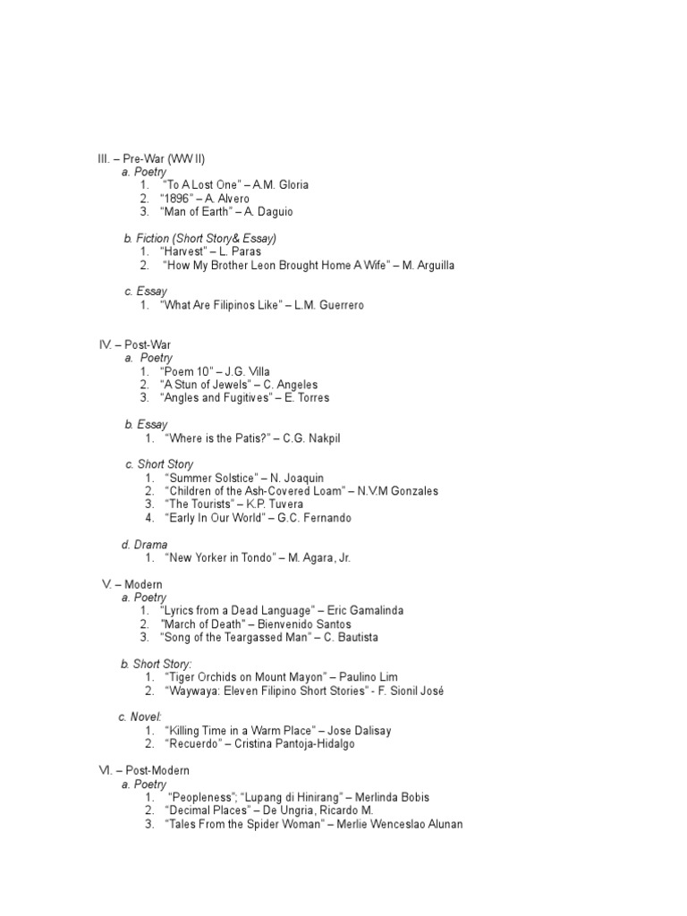 Literary Texts | PDF | Philippines | Writers