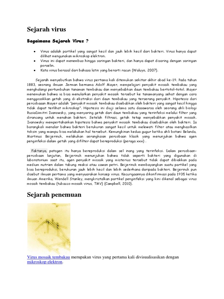 Sejarah Virus | PDF