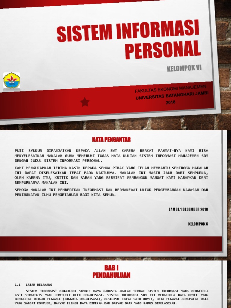 Sistem Informasi Personal | PDF