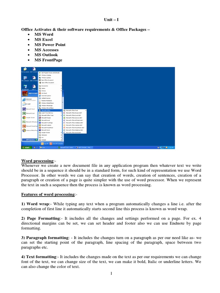 MS Office PDF | PDF | Microsoft Word | Microsoft Office