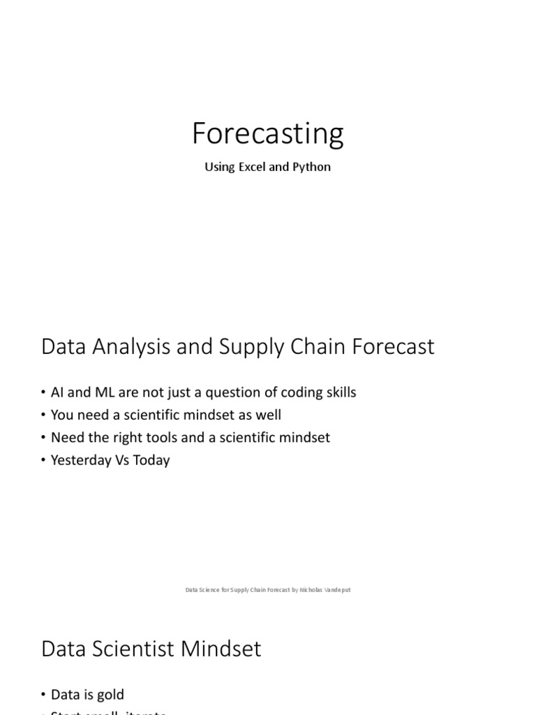 Excel and Forecasting Lab | PDF | Root Mean Square Deviation | Forecasting