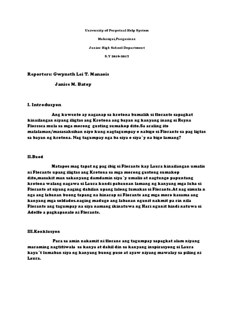 Filipino Report | PDF