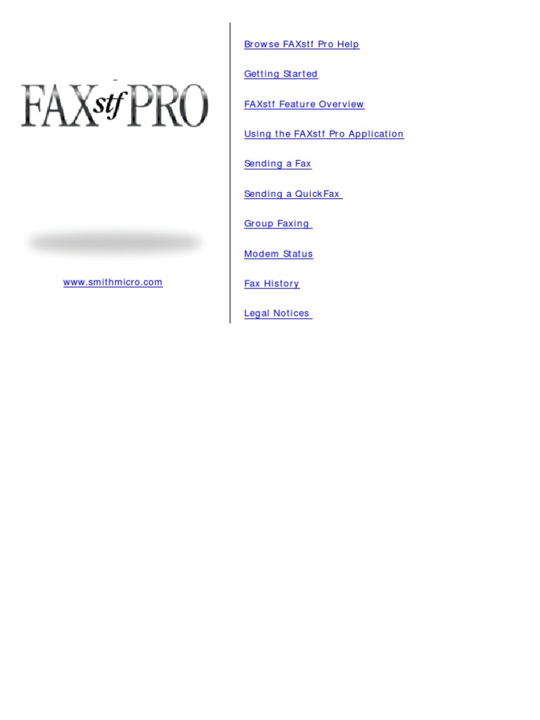 FAXstf Pro Manual | PDF | Fax | License