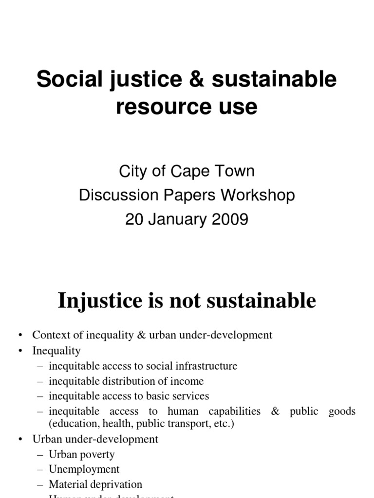 Sustainable Futures: Social Justice Presentation | PDF | Social Justice ...