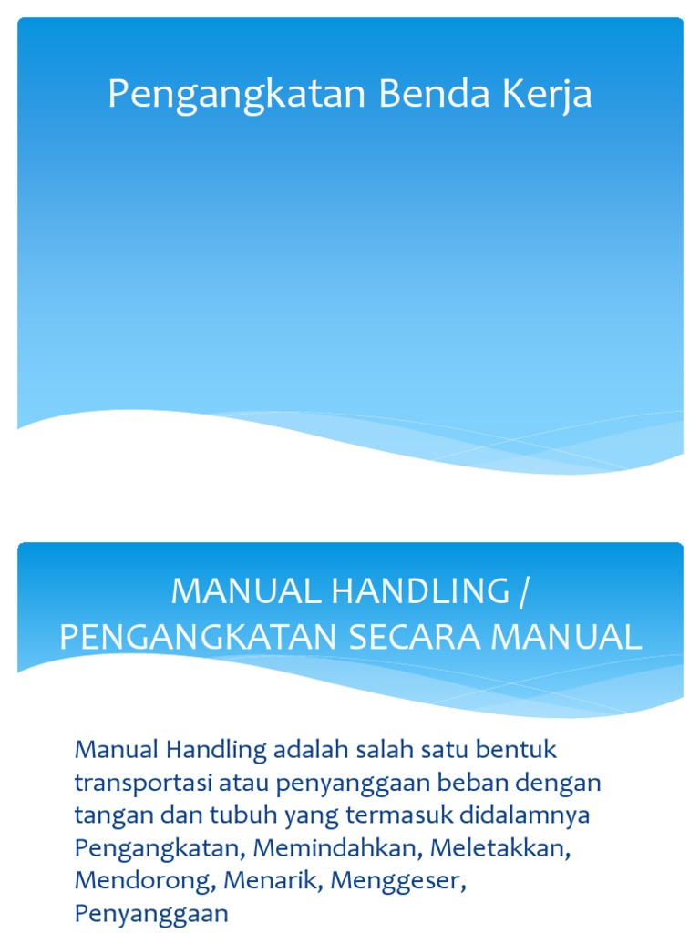 Pengangkatan Benda Kerja | PDF