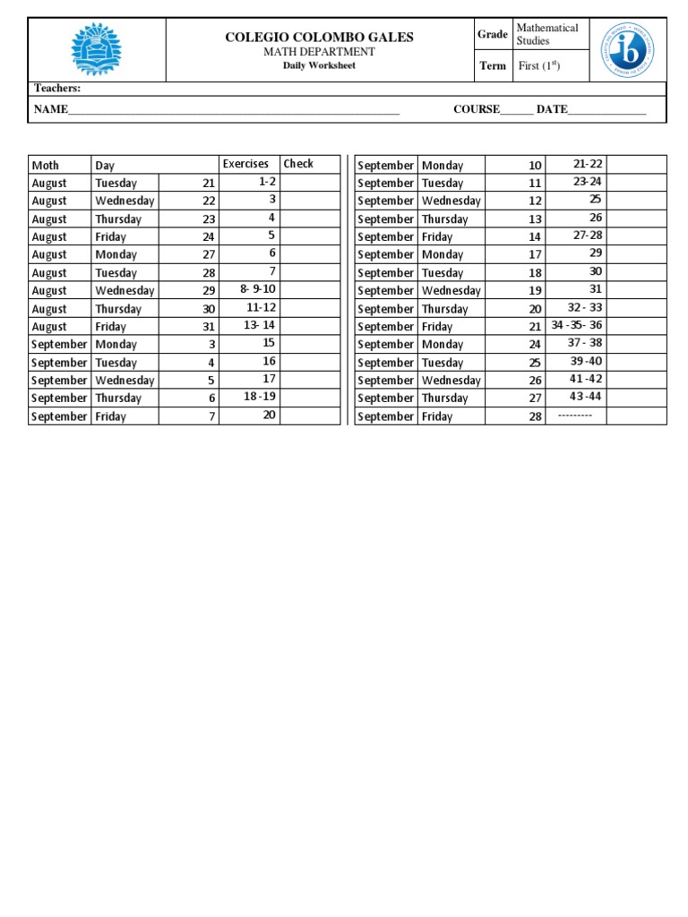 Daily Worksheet | PDF | Numbers | Interest