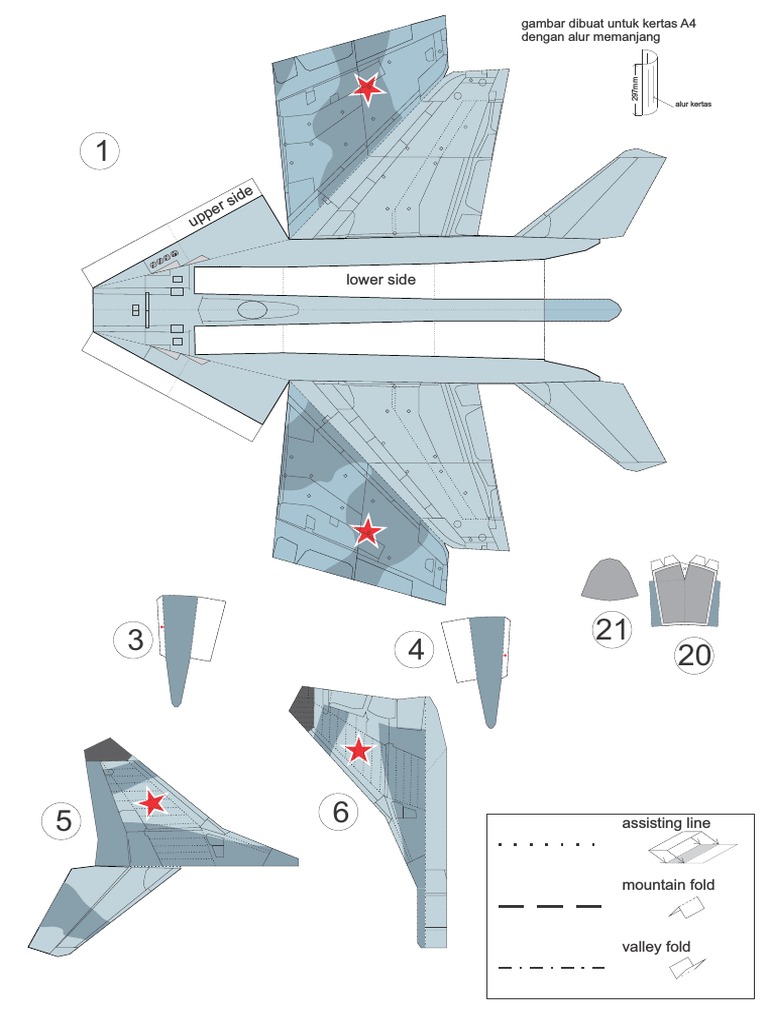Mig 29paper | PDF | Origami | Paper Folding