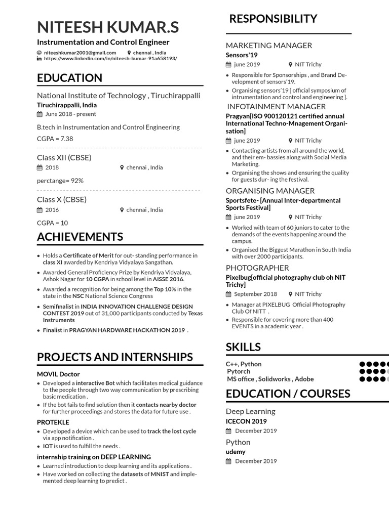 Ronak Dedhiya S CV 1 - 2 | Download Free PDF | Computing