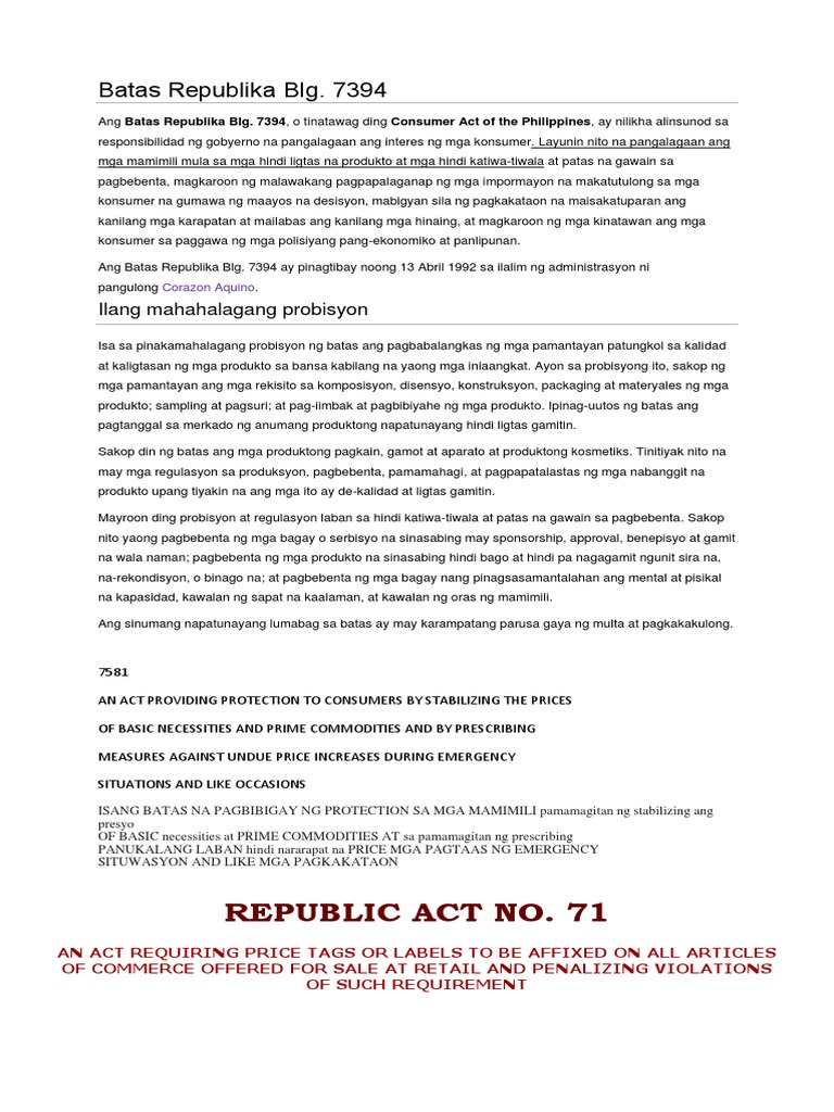 Batas Republika BLG | PDF