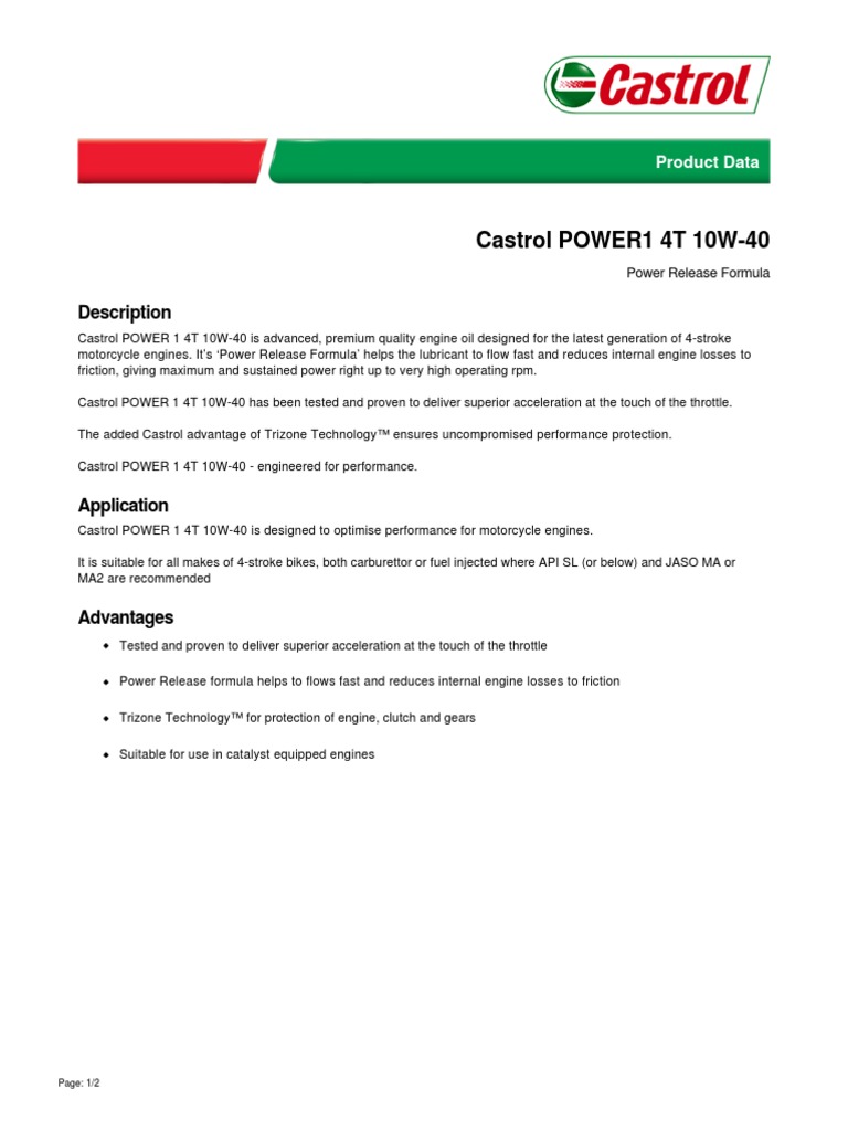 Castrol Oil | PDF | Motor Oil | Mechanical Engineering