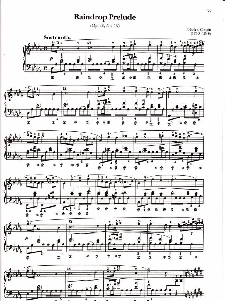 Chopin's Raindrop Prelude (Op. 28 No. 15) | PDF
