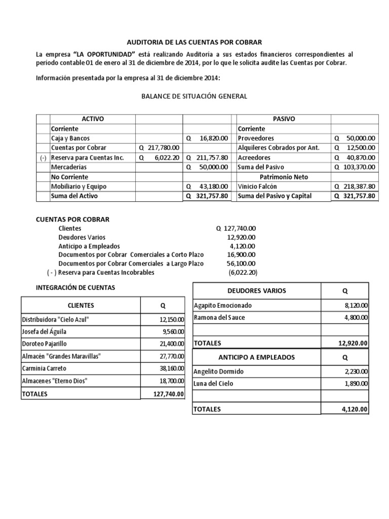 Tarea Ejer No 6 Ctas Por Cobrar | PDF | Cheque | Bancos