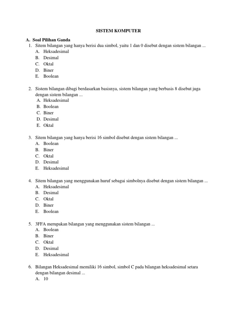 Soal SISKOM | PDF