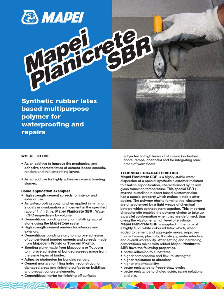 959 Mapei Planicrete SBR GB in | PDF | Mortar (Masonry) | Concrete
