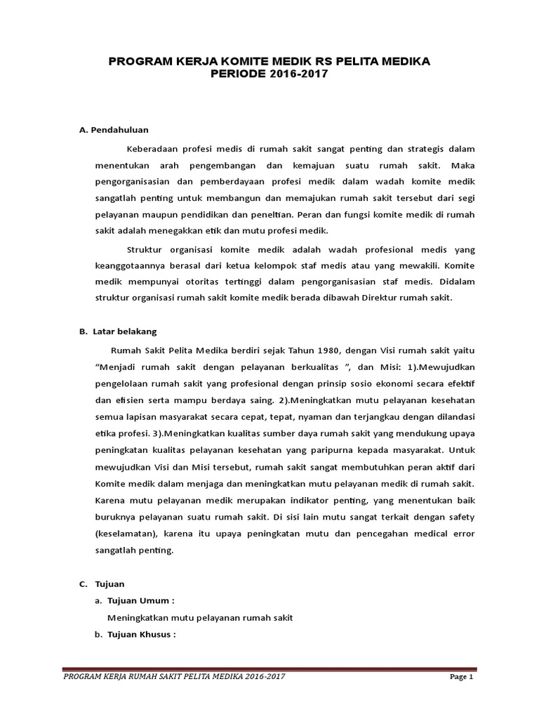 Contoh Proker Komdik | PDF
