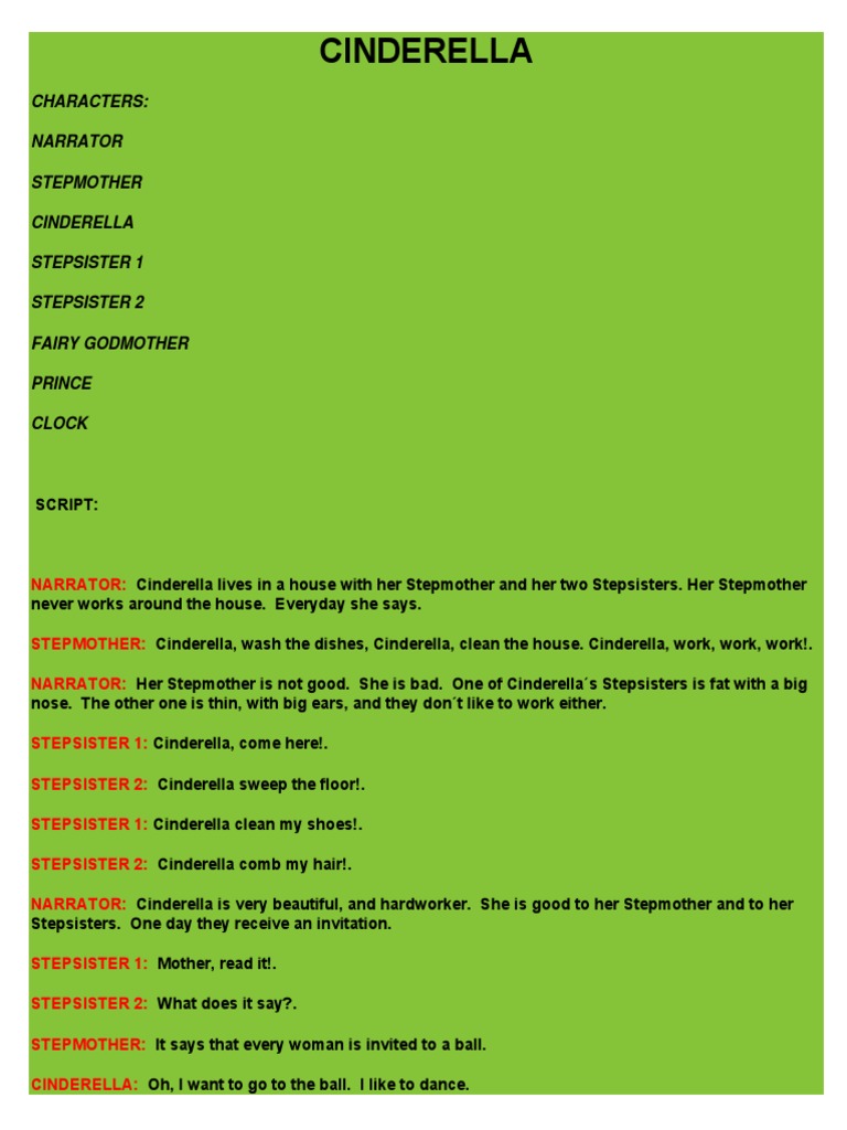 Cindrella Play - English | PDF | Cinderella