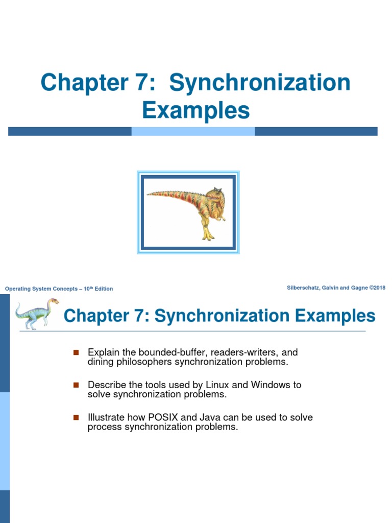 Ch07 Synchronization Examples Pdf Concurrency Computer Science Operating System Technology