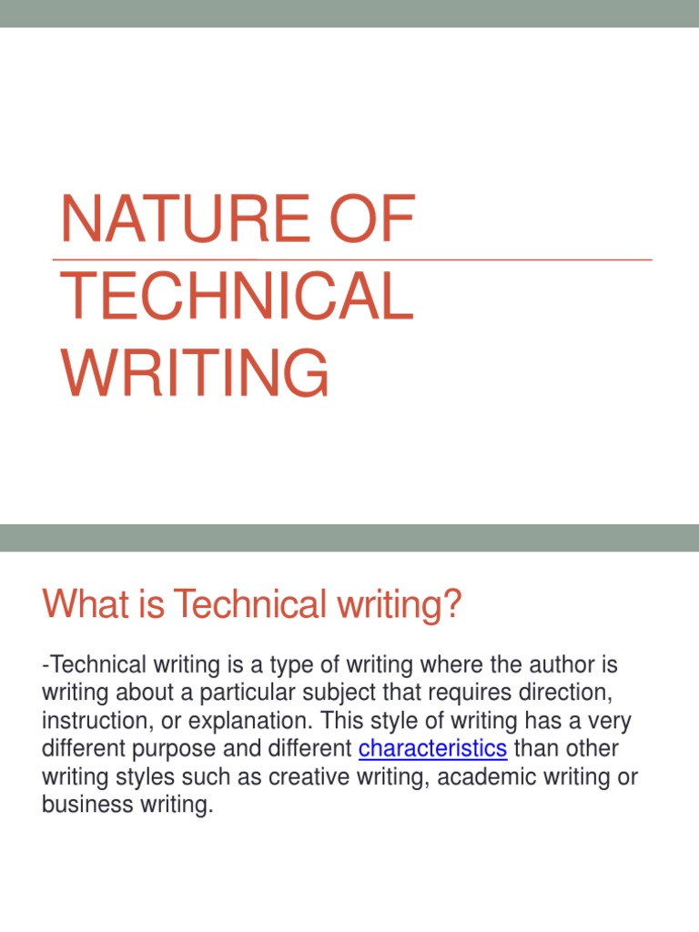 Understanding Technical Writing Essentials | PDF | Communication ...