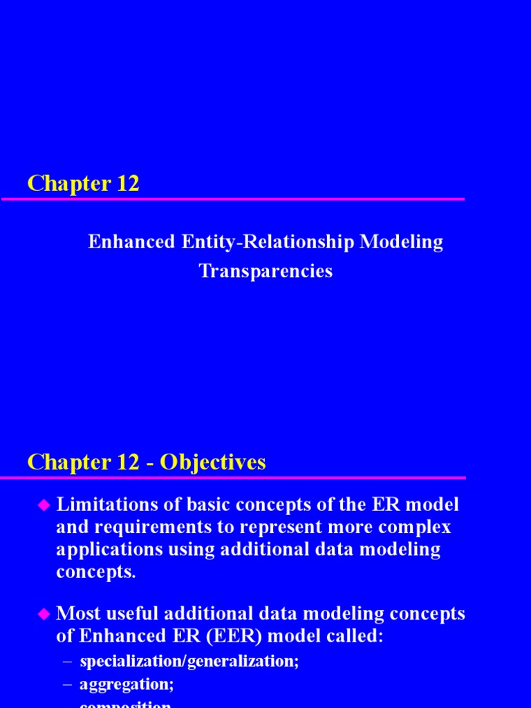 Chapter12 Enhanced Er Modeling Pdf Inheritance Object Oriented Programming Data Model