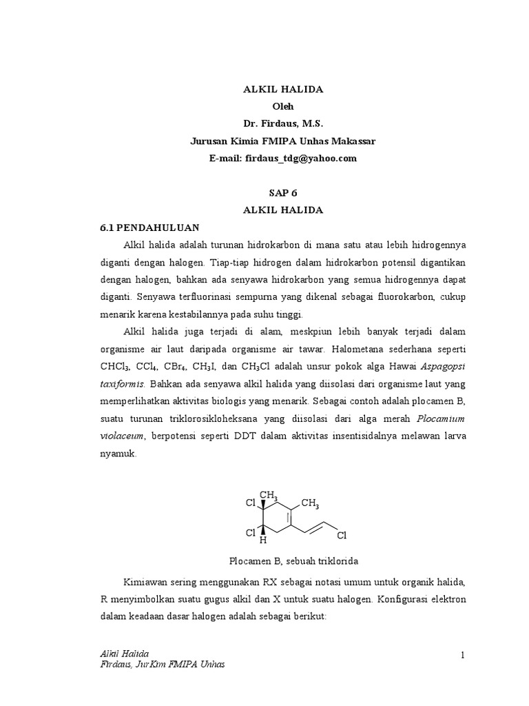 Alkil Halida PDF | PDF