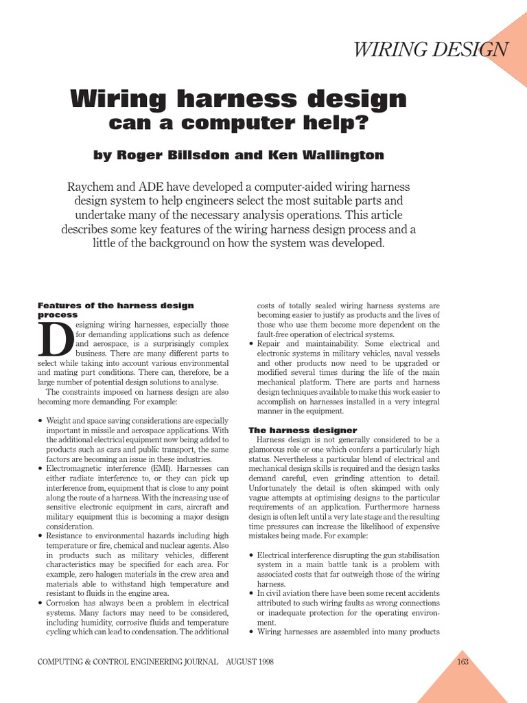 Wiring Harness Design | PDF | Electrical Wiring | Computer Aided Design