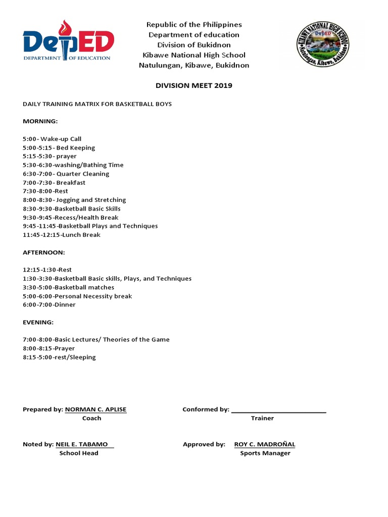 BADMINTON Matrix | PDF
