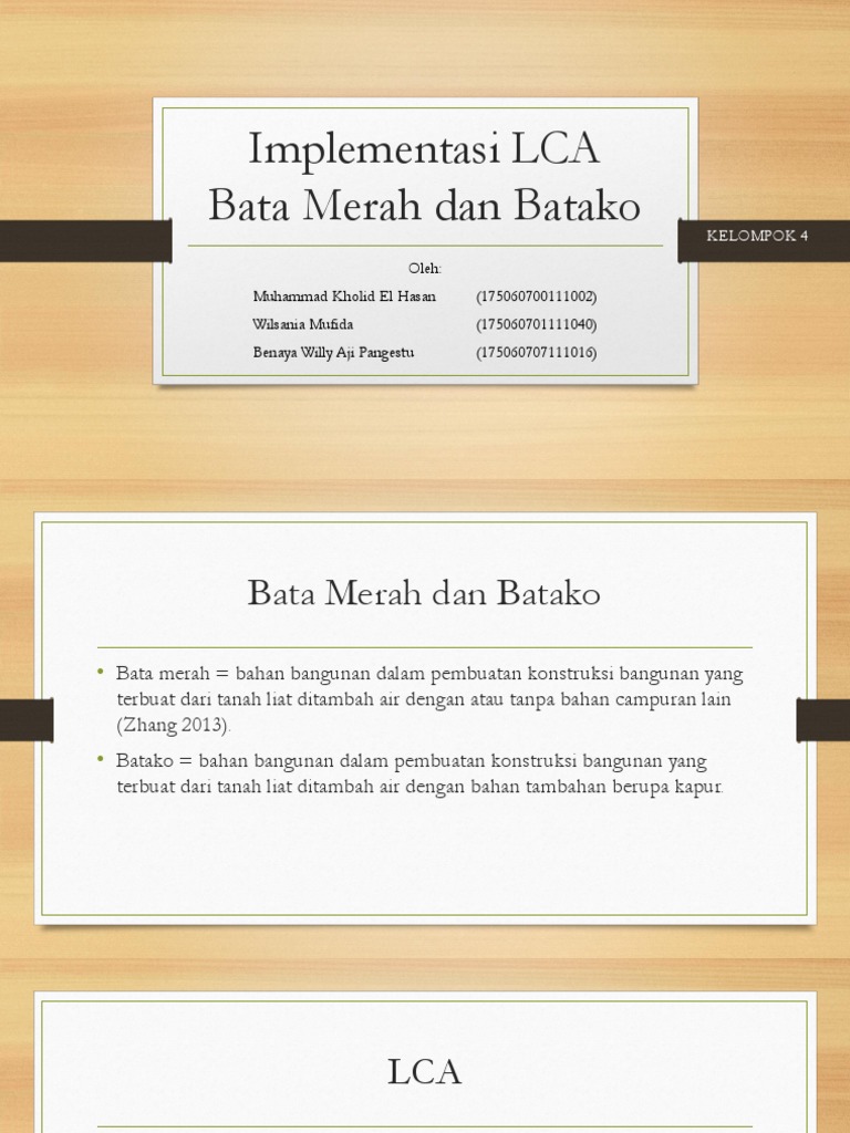 LCA Bata Merah | PDF