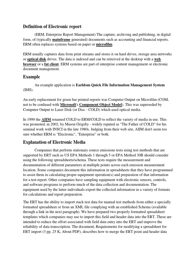 Understanding Electronic Report Management | PDF | Computer Network ...