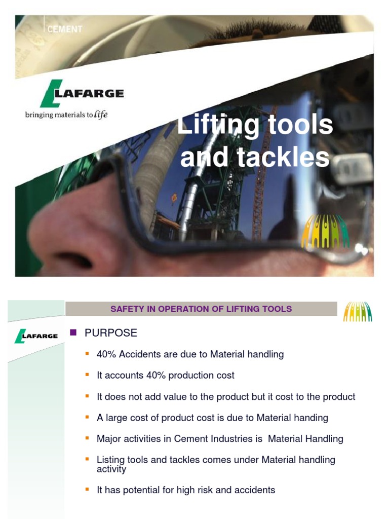 Lifting Tools & Tackles | PDF | Rope | Crane (Machine)