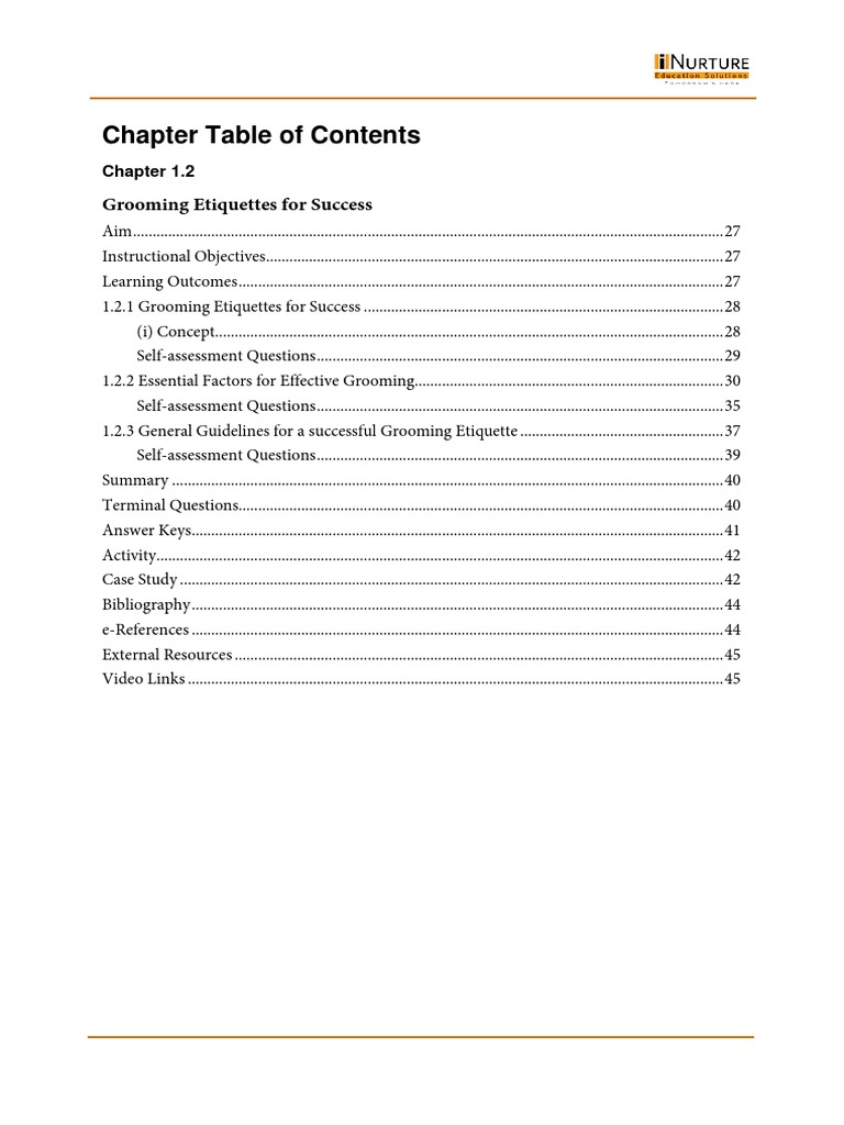 Grooming Module 1 | PDF | Body Language | Etiquette