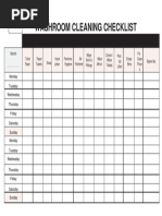 Washroom Checklist | PDF