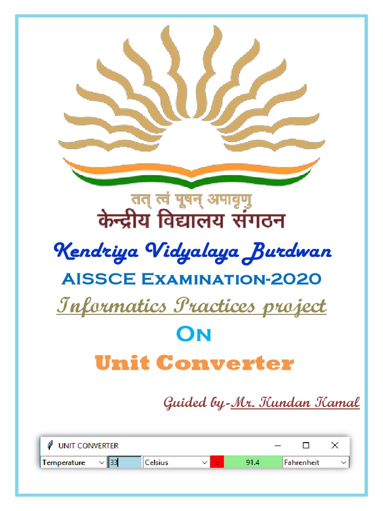 IP Project in Python Unit Calculator | PDF | Python (Programming ...