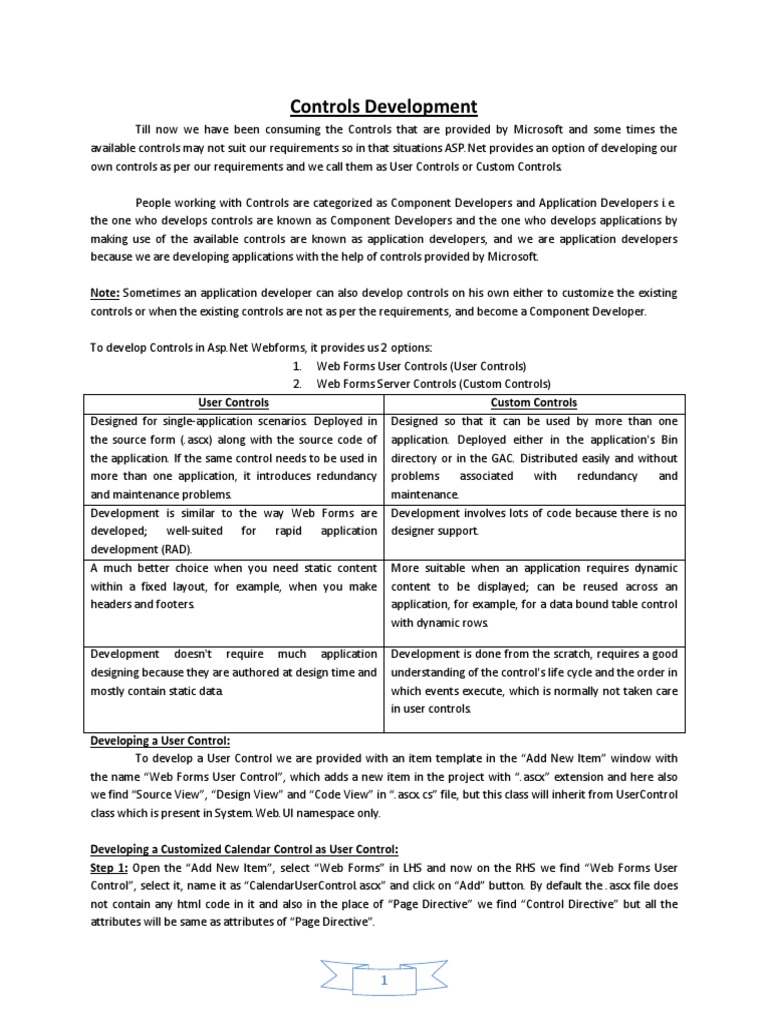 Developing a Customized Calendar Control as a User Control in ASP.NET ...
