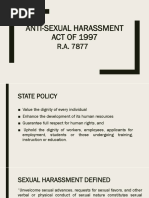 Powerpoint RA 7877 Anti Sexual Harassment Act of 1995 Final | PDF ...