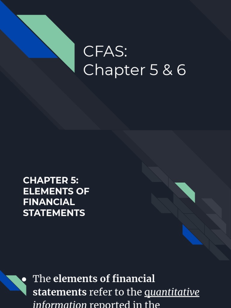 CFAS: Chapter 5 & 6 | PDF | Historical Cost | Fair Value