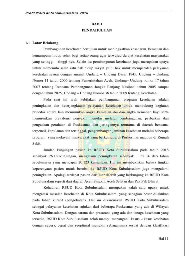 Isi Profil 2016 | PDF