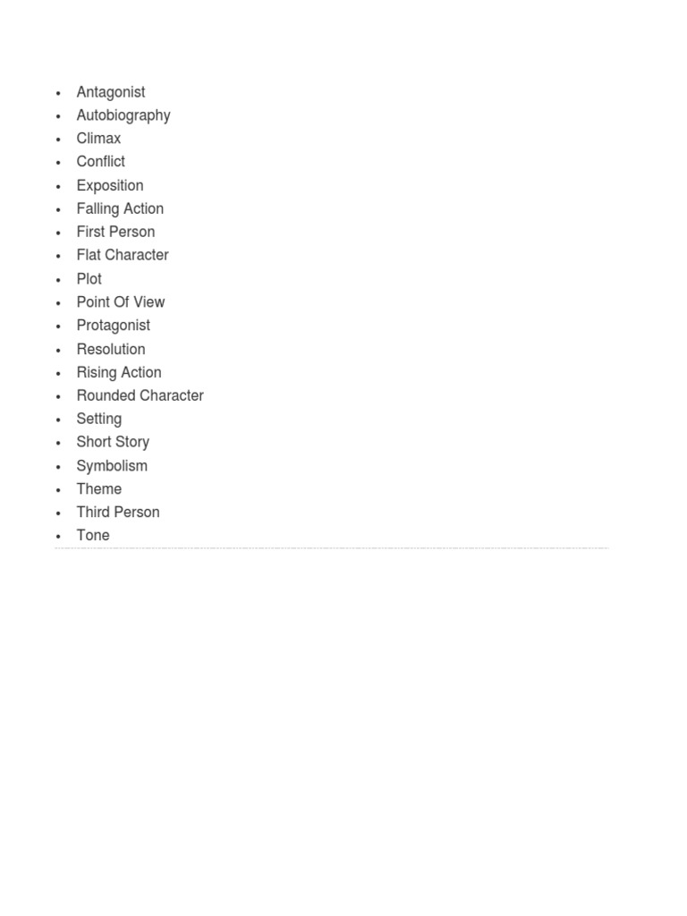Word Search Elements of Fiction | PDF | Poetry | Young Adult