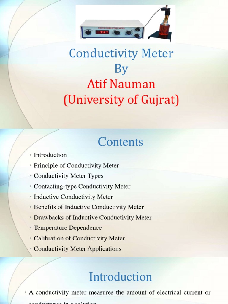 Conductivity Meter | PDF | Electric Current | Chemistry