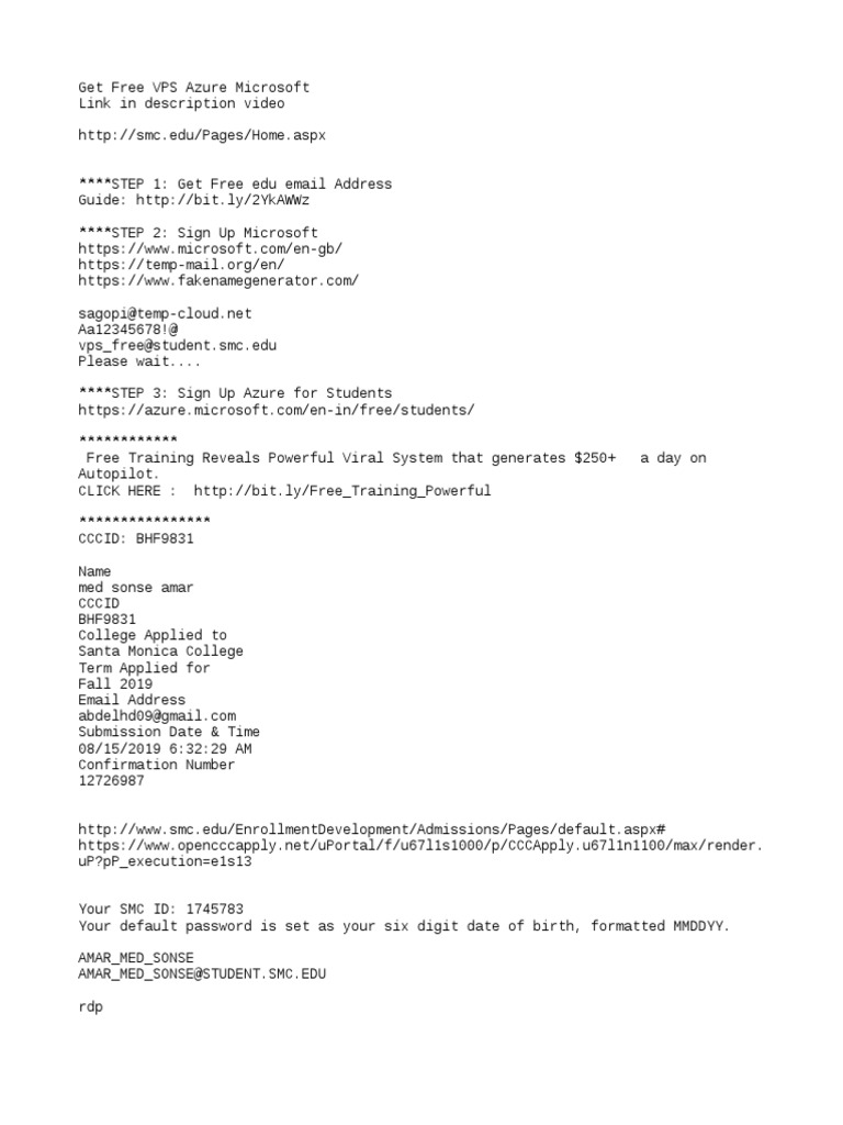 Azure Student | PDF | Microsoft | Computing