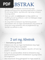 Abstrak Sample Tagalog | PDF