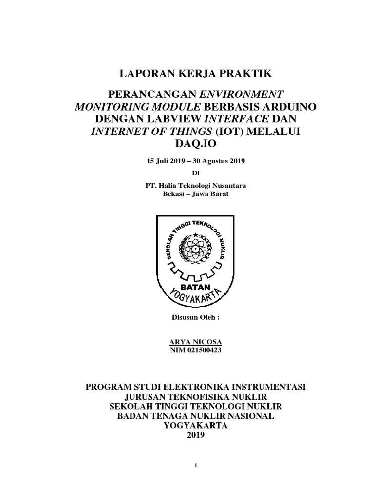 Laporan KP Portable Environment Monitoring Module, Arya Nicosa | PDF | Komputer | Teknologi ...