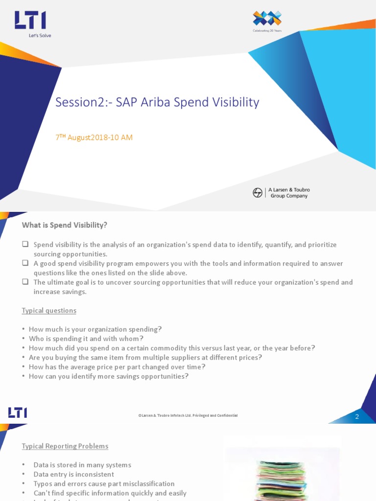 Session2 - SAP Ariba Spend Visibility | PDF | Commodity | Computing