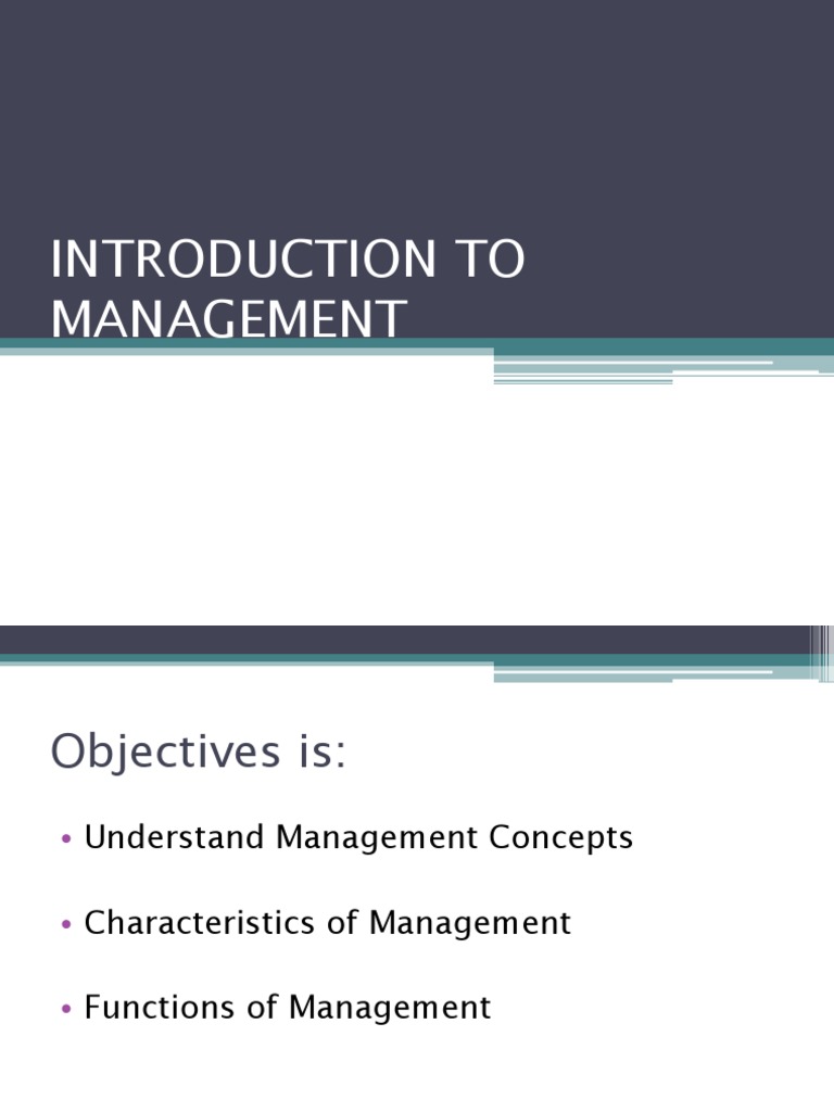 Intro To MGT (Concept, Func) | PDF | Goal | Decision Making
