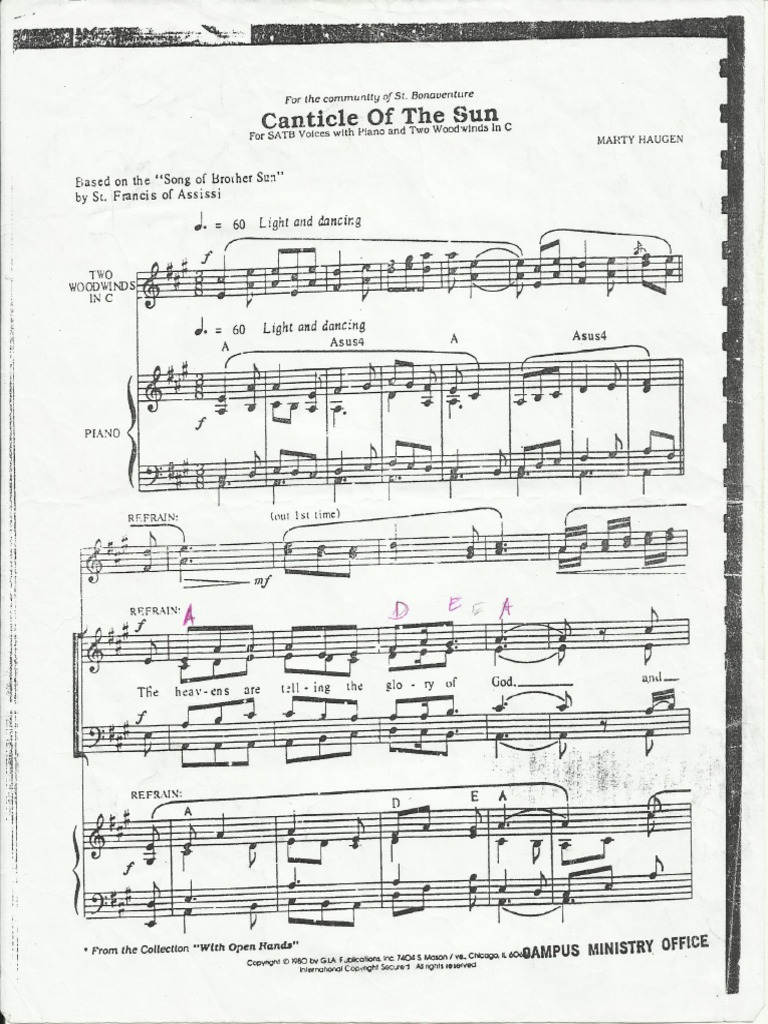 Canticle of The Sun PDF | PDF