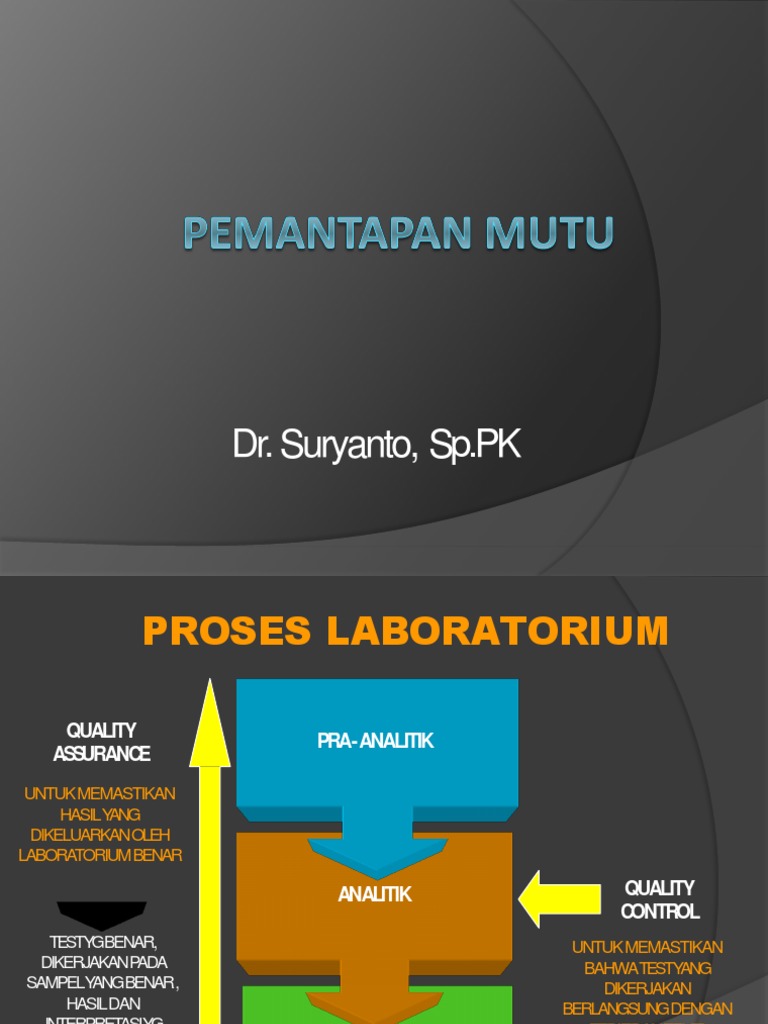 PEMANTAPAN MUTU LABORATORIUM KLINIK | PDF
