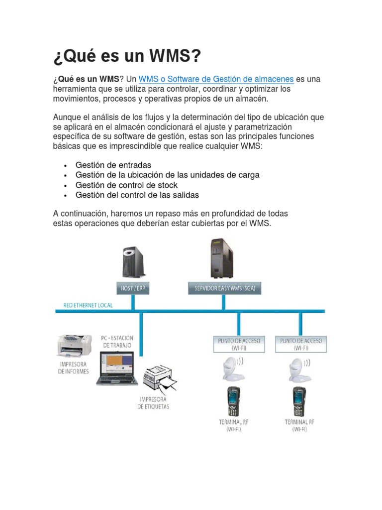Qué Es Un WMS | PDF | Almacén | Planificación de recursos empresariales