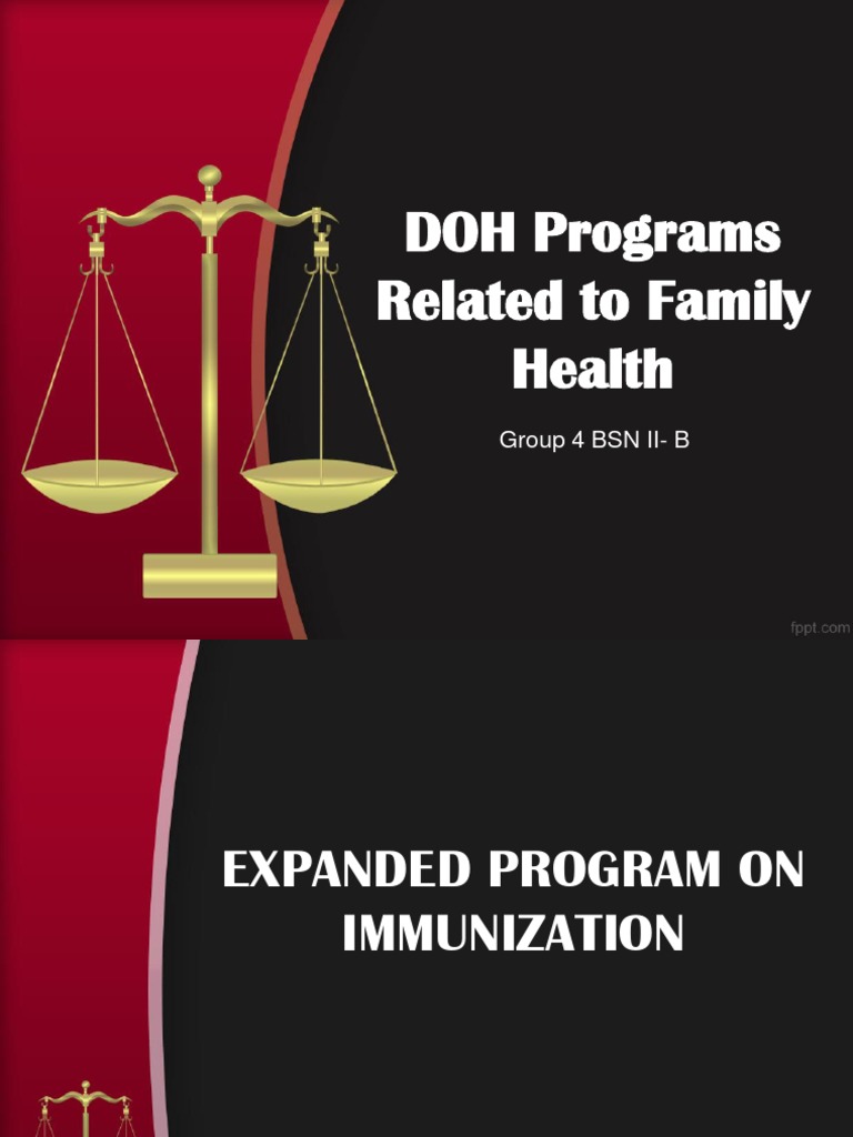 DOH Programs Related To Family Health (EDITED) | PDF | Public Health ...