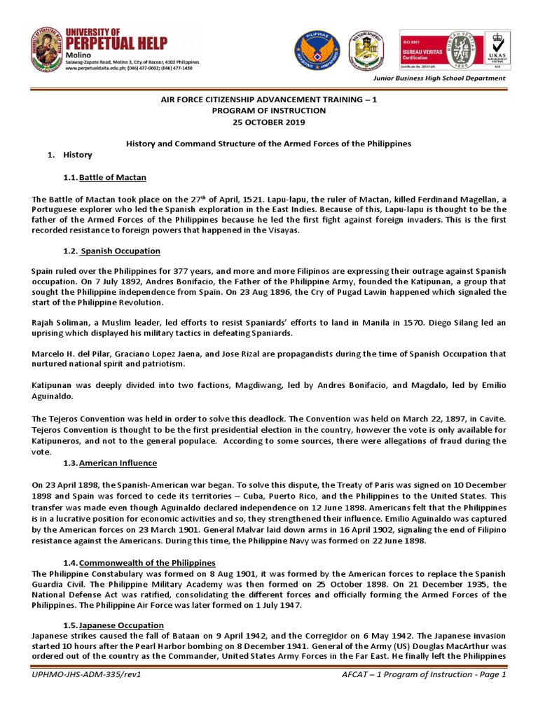 AFP History | PDF | Military | Philippines